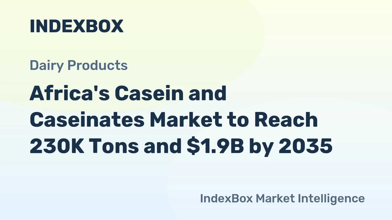 Africa's Casein and Caseinates Market to Reach 230K Tons and $1.9B by 2035