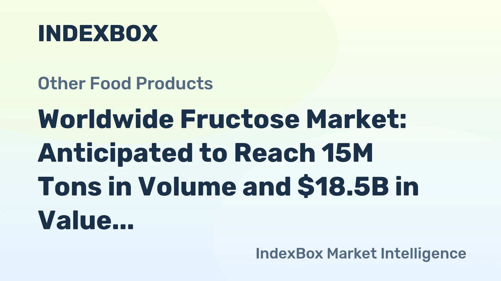 Worldwide Fructose Market: Anticipated to Reach 15M Tons in Volume and $18.5B in Value by 2035