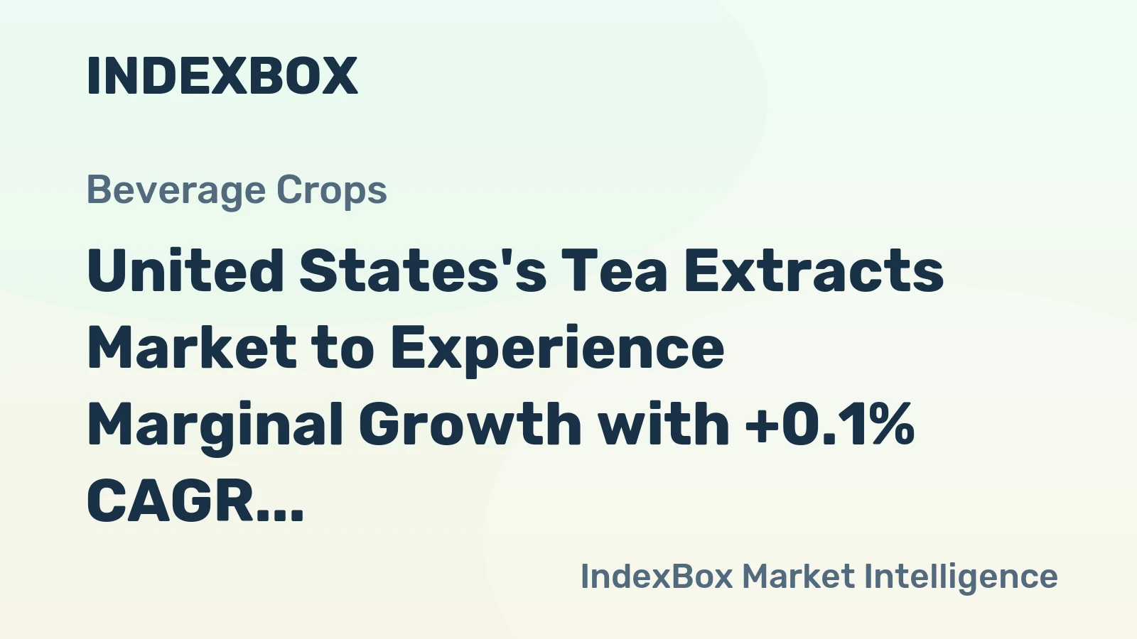 United States's Tea Extracts Market to Experience Marginal Growth with +0.1% CAGR from 2024 to 2035