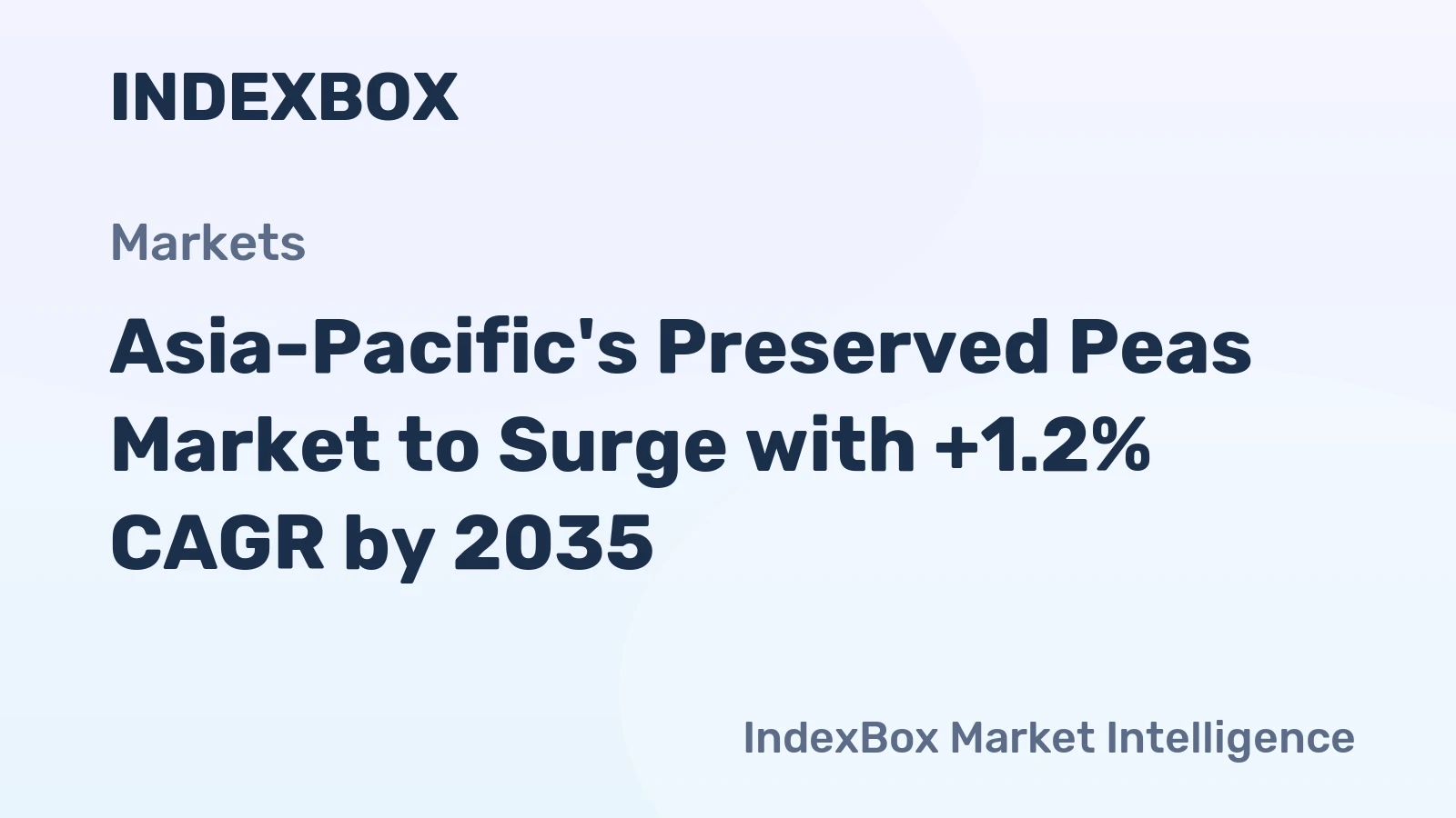 Asia-Pacific's Preserved Peas Market to Surge with +1.2% CAGR by 2035