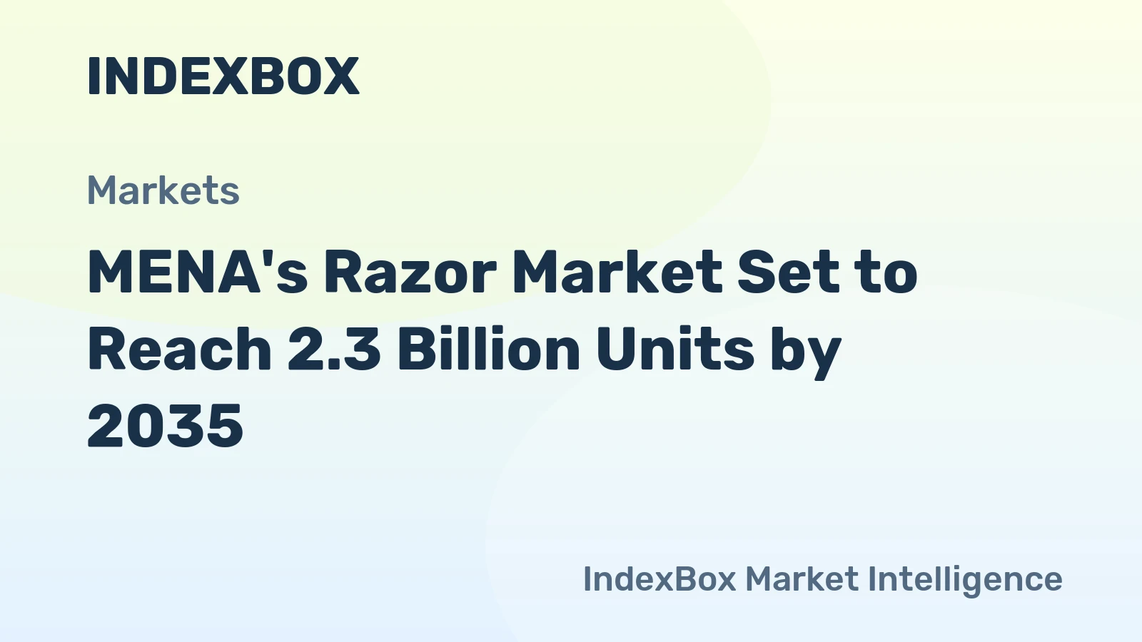 MENA's Razor Market Set to Reach 2.3 Billion Units by 2035