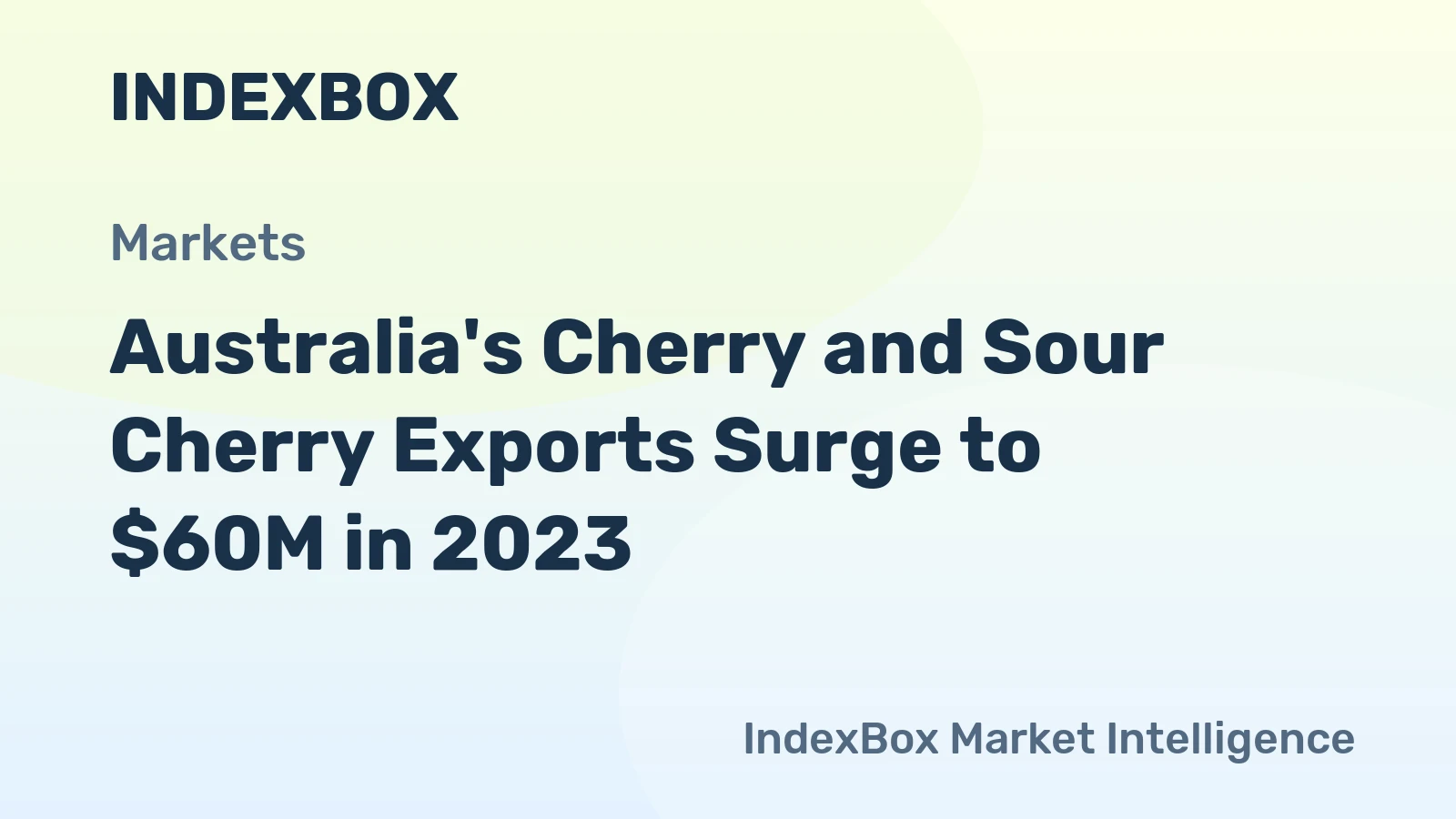 Australia's Cherry and Sour Cherry Exports Surge to $60M in 2023