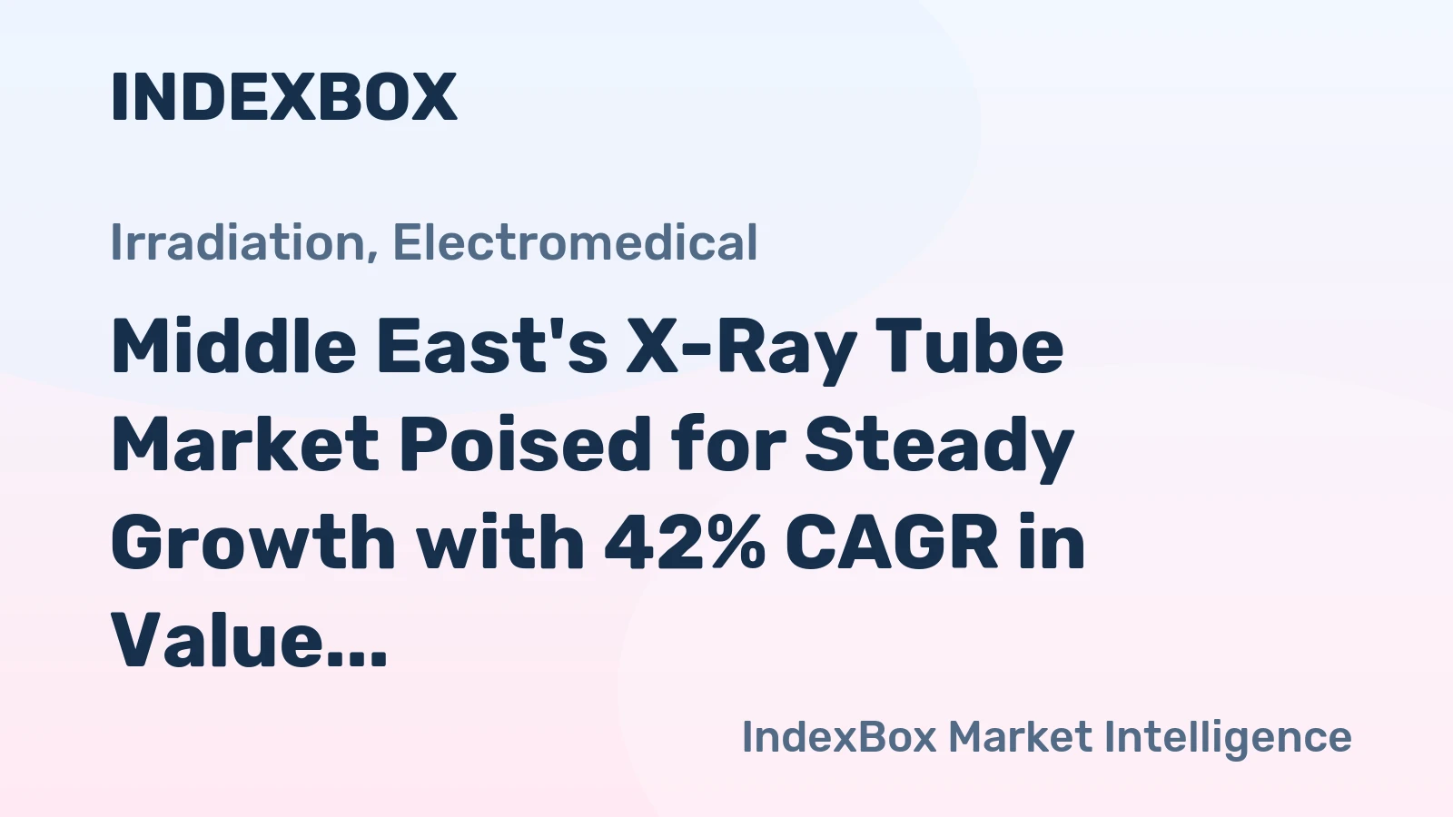 Middle East's X-Ray Tube Market Poised for Steady Growth with 42% CAGR in Value Through 2035