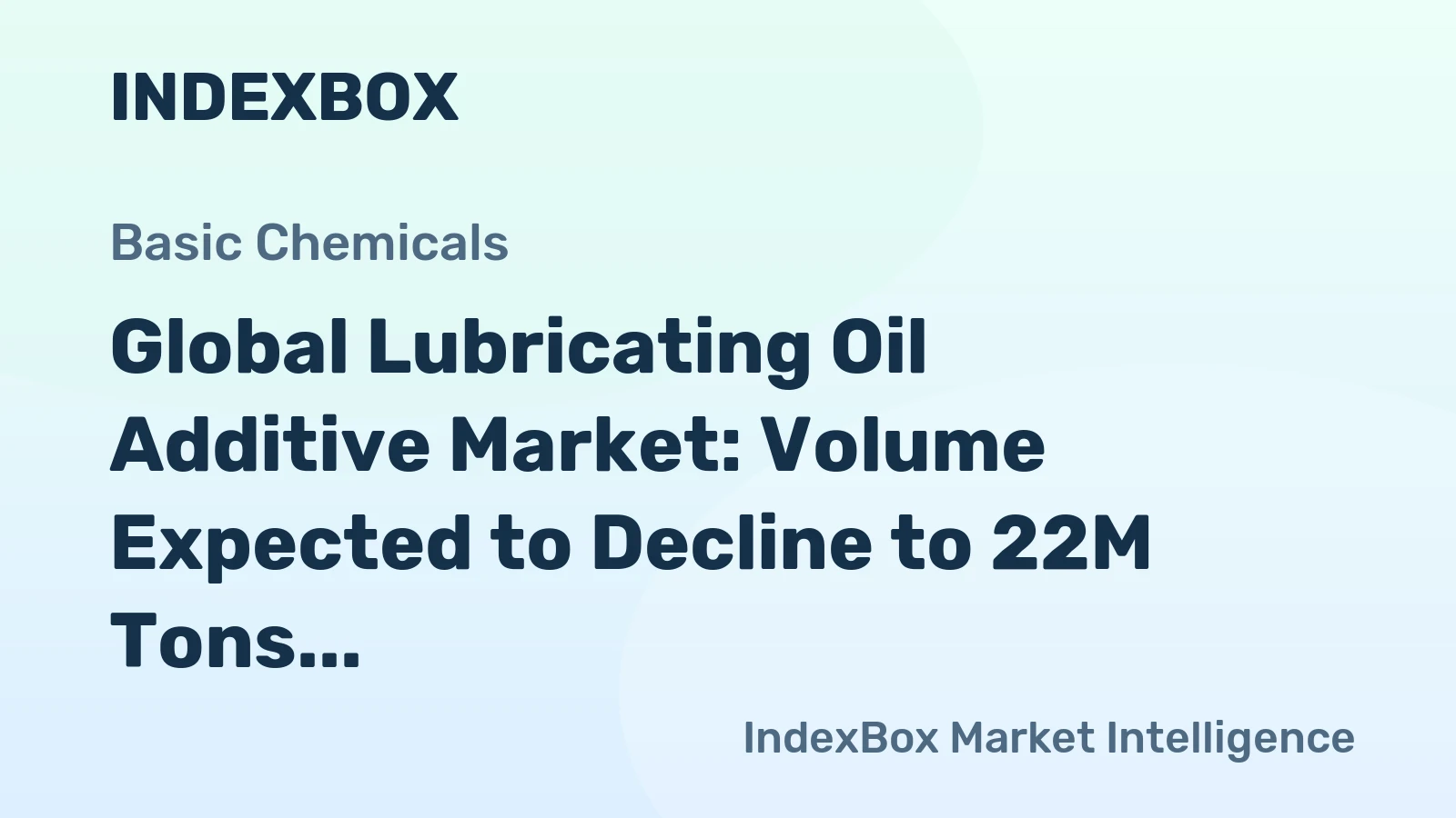 Global Lubricating Oil Additive Market: Volume Expected to Decline to 22M Tons by 2030, But Market Value to Reach $38.3B