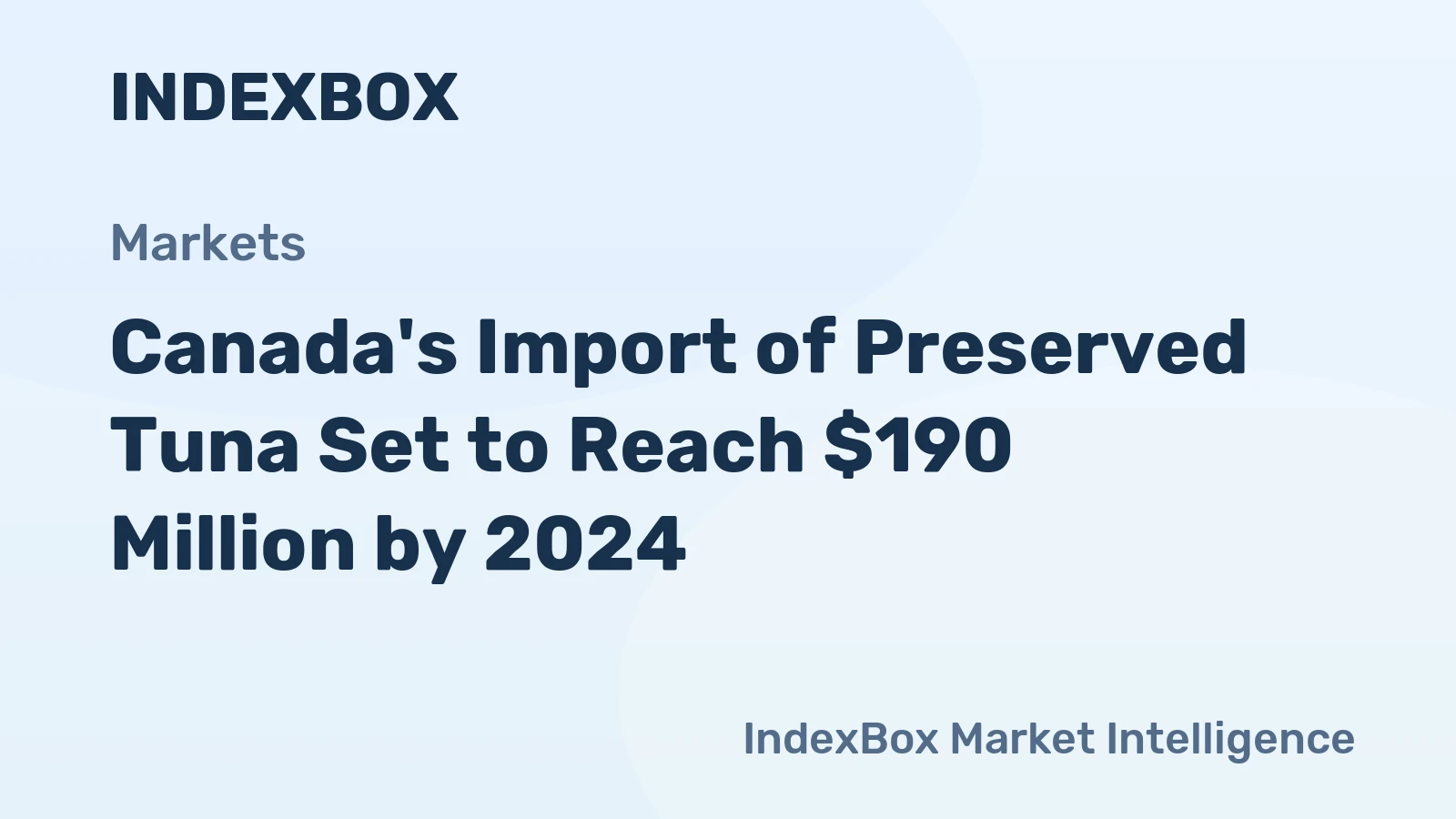 Canada's Import of Preserved Tuna Set to Reach $190 Million by 2024