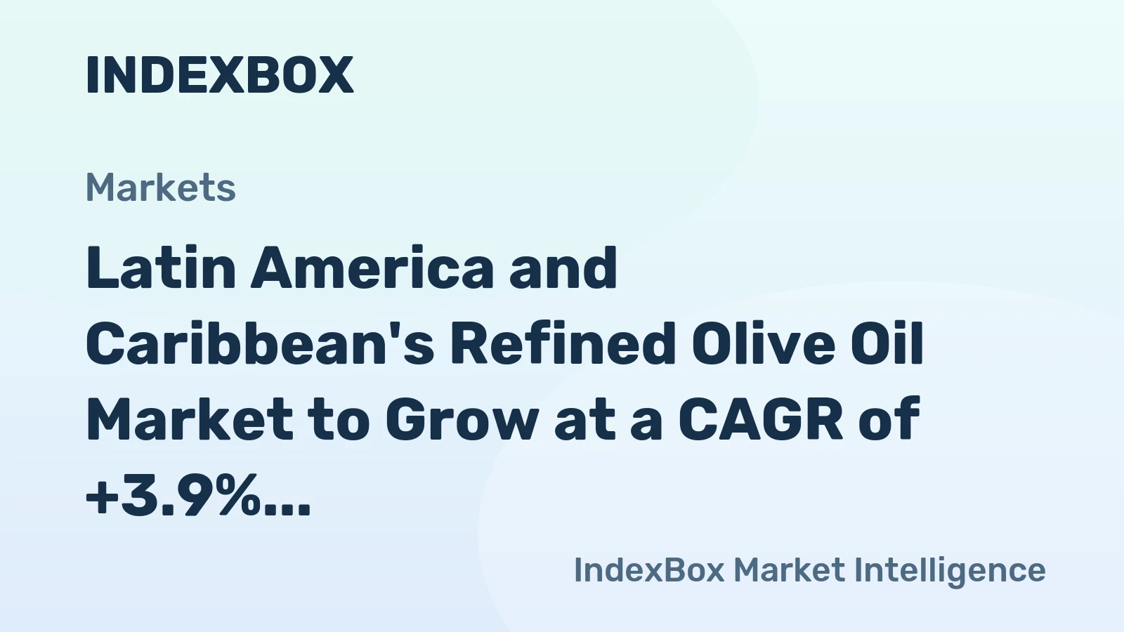 Latin America and Caribbean's Refined Olive Oil Market to Grow at a CAGR of +3.9% to Reach $7B by 2035
