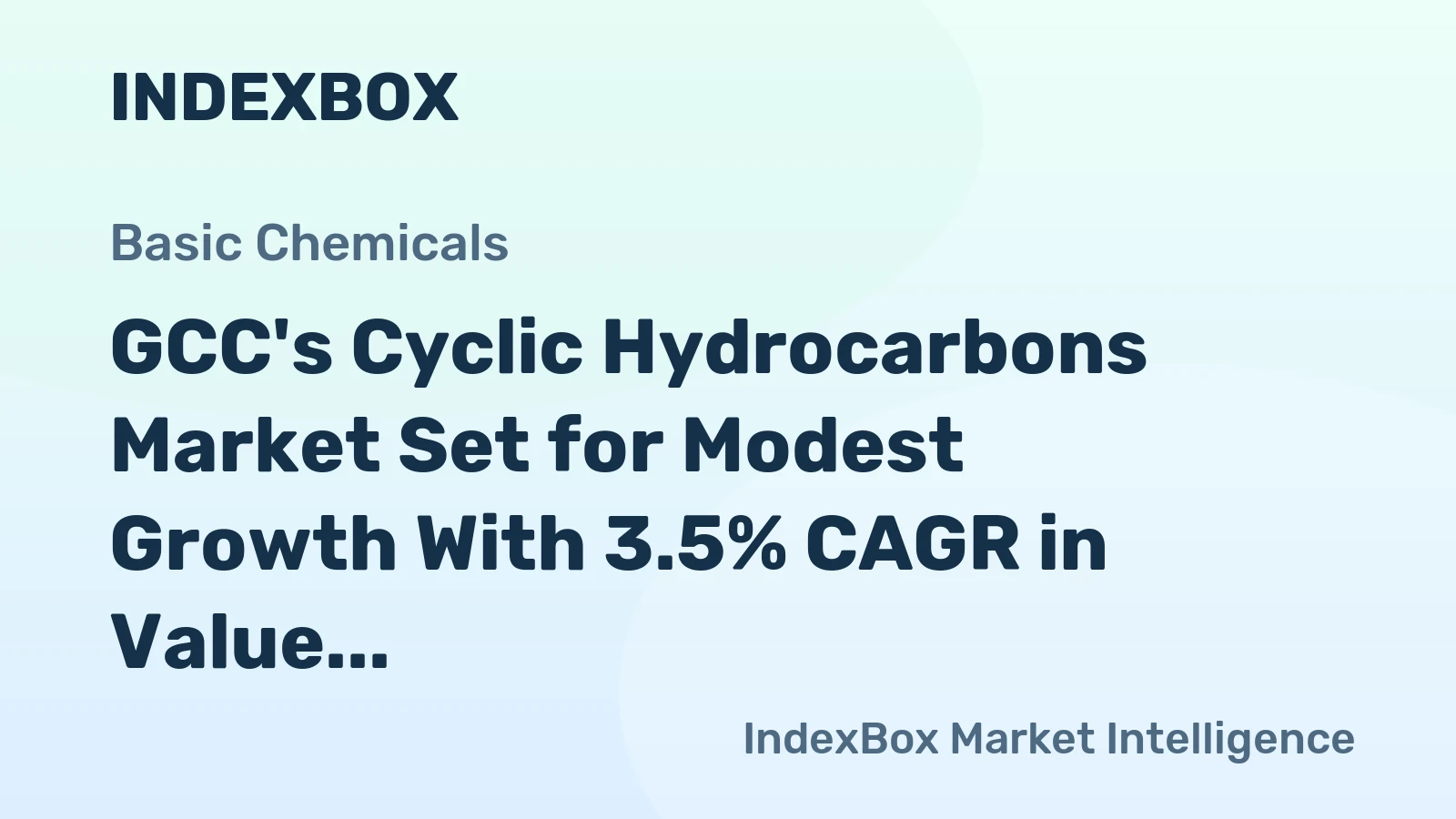 GCC's Cyclic Hydrocarbons Market Set for Modest Growth With 3.5% CAGR in Value Terms