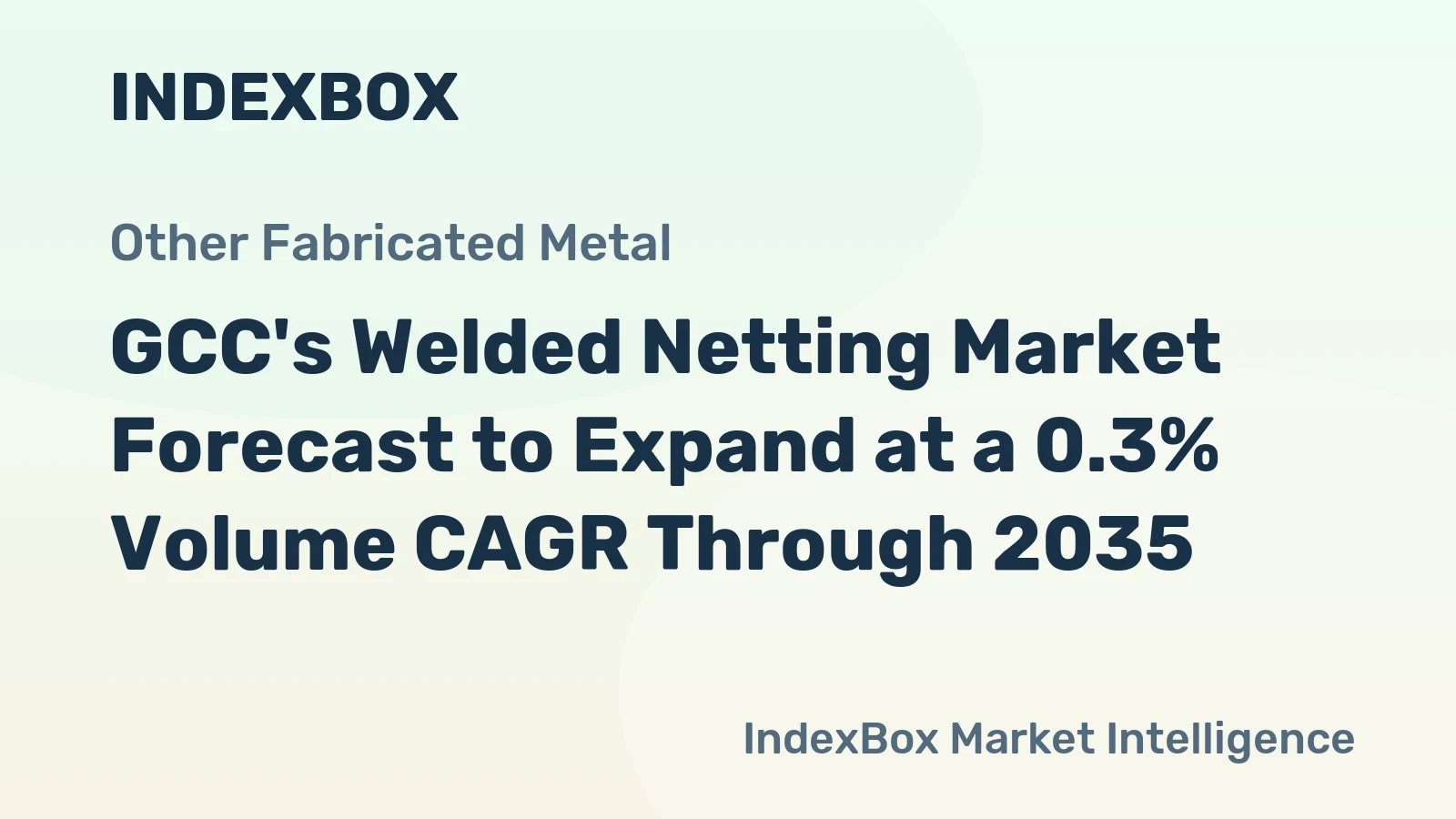 GCC's Welded Netting Market Forecast to Expand at a 0.3% Volume CAGR Through 2035