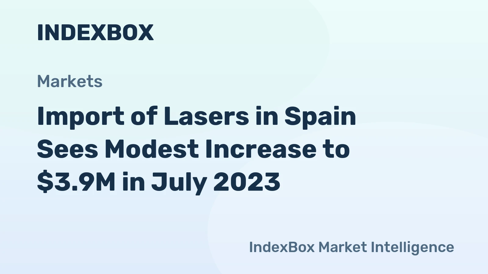 Import of Lasers in Spain Sees Modest Increase to $3.9M in July 2023