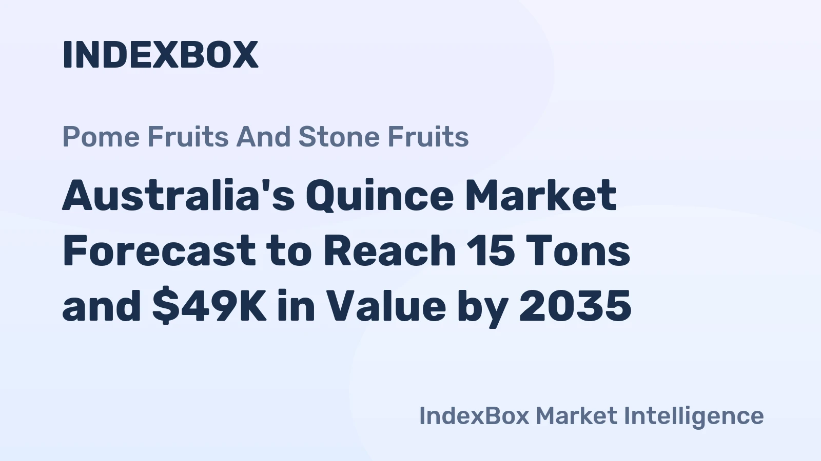 Australia's Quince Market Forecast to Reach 15 Tons and $49K in Value by 2035