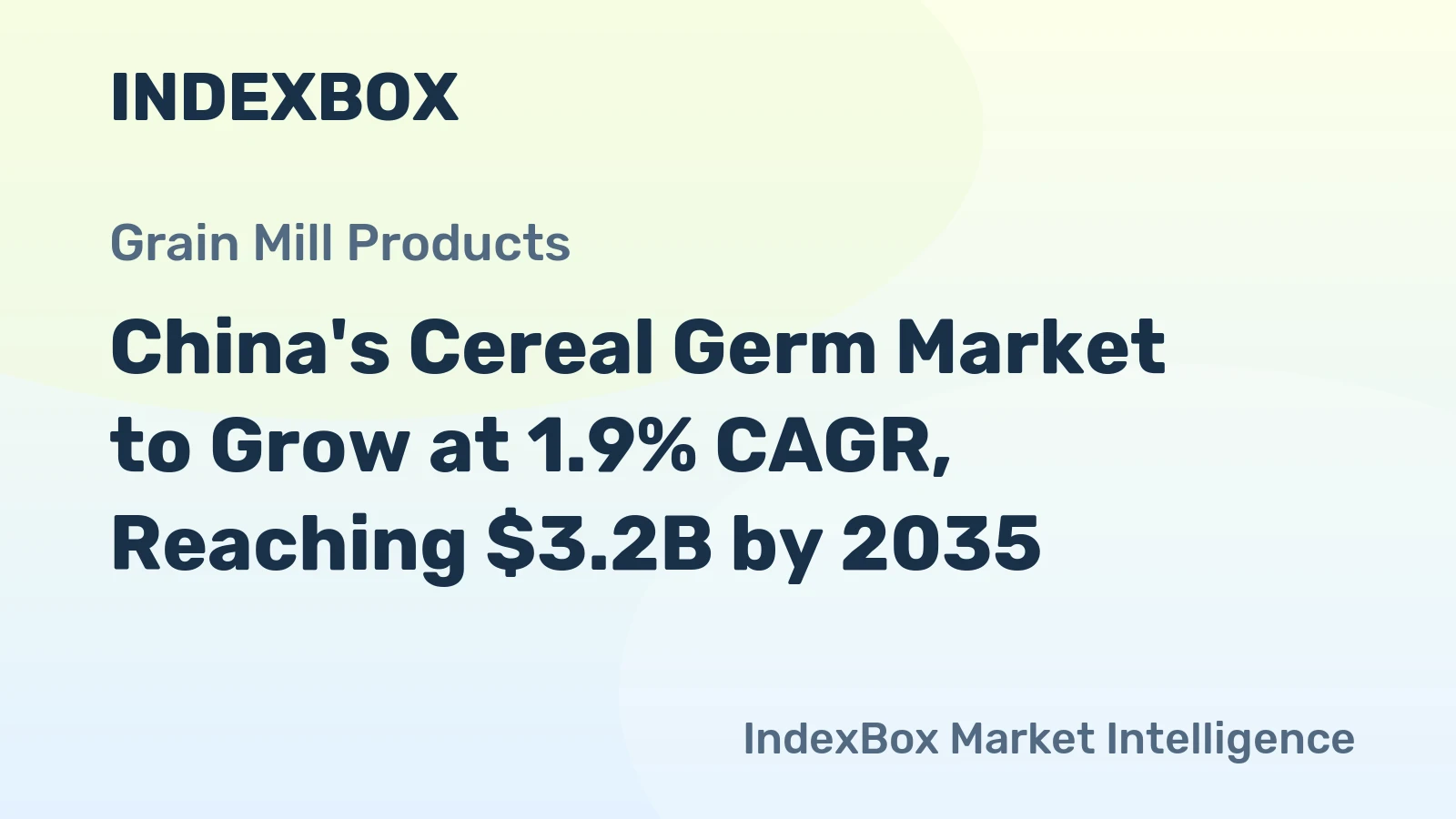 China's Cereal Germ Market to Grow at 1.9% CAGR, Reaching $3.2B by 2035