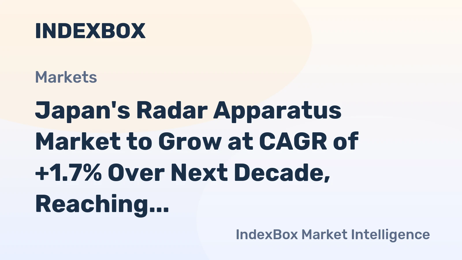 Japan's Radar Apparatus Market to Grow at CAGR of +1.7% Over Next Decade, Reaching 10M Units by 2035