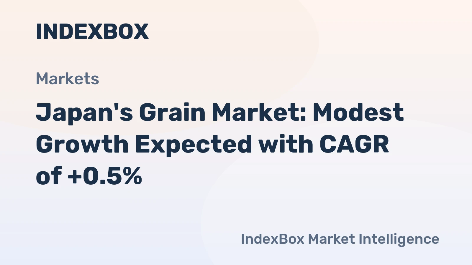Japan's Grain Market: Modest Growth Expected with CAGR of +0.5%