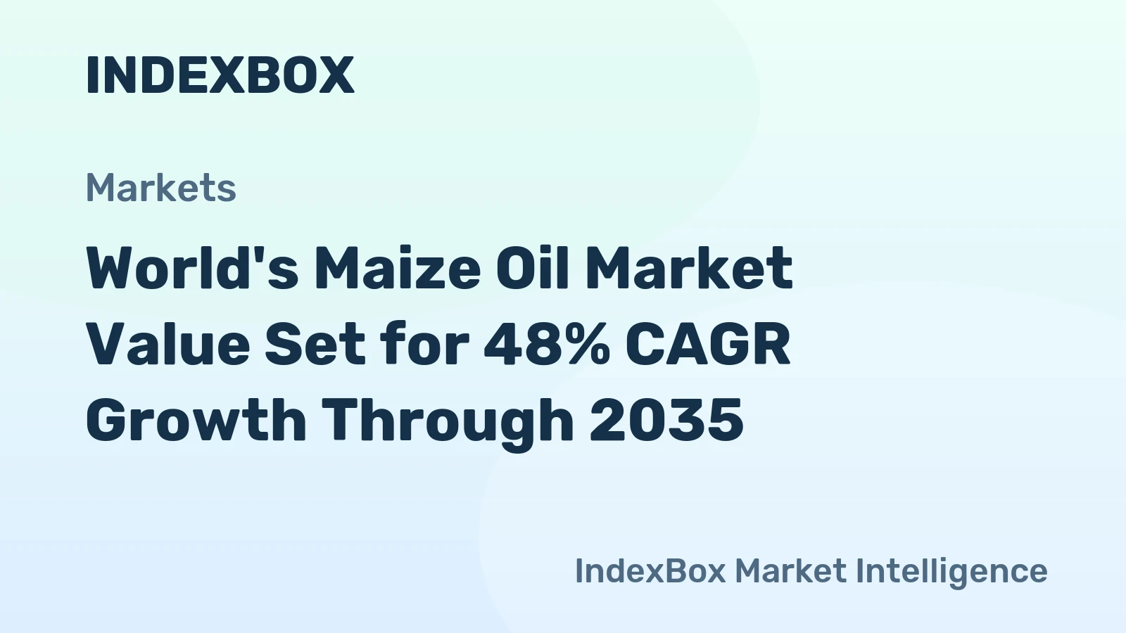 World's Maize Oil Market Value Set for 48% CAGR Growth Through 2035