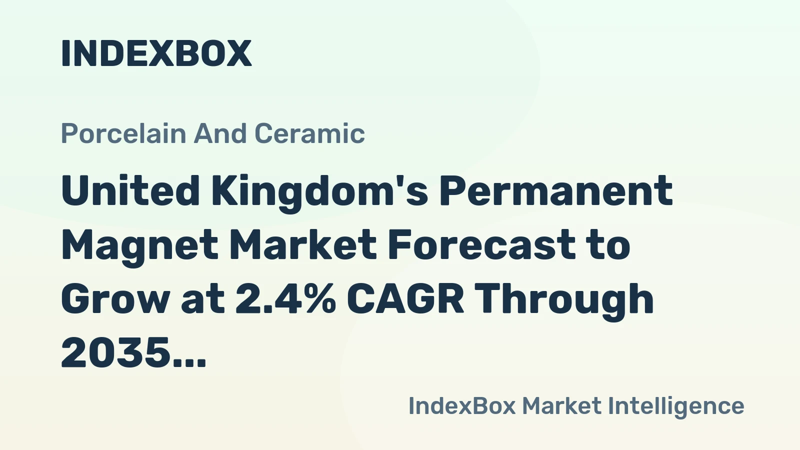 United Kingdom's Permanent Magnet Market Forecast to Grow at 2.4% CAGR Through 2035