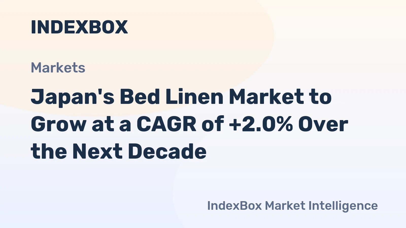 Japan's Bed Linen Market to Grow at a CAGR of +2.0% Over the Next Decade