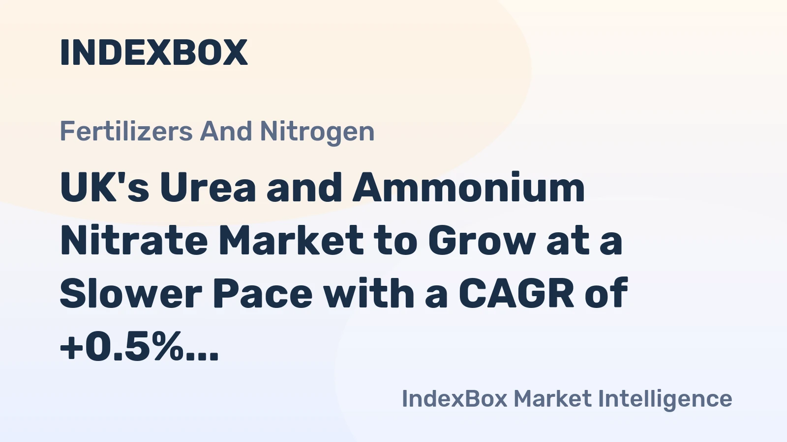 UK's Urea and Ammonium Nitrate Market to Grow at a Slower Pace with a CAGR of +0.5% from 2024 to 2035