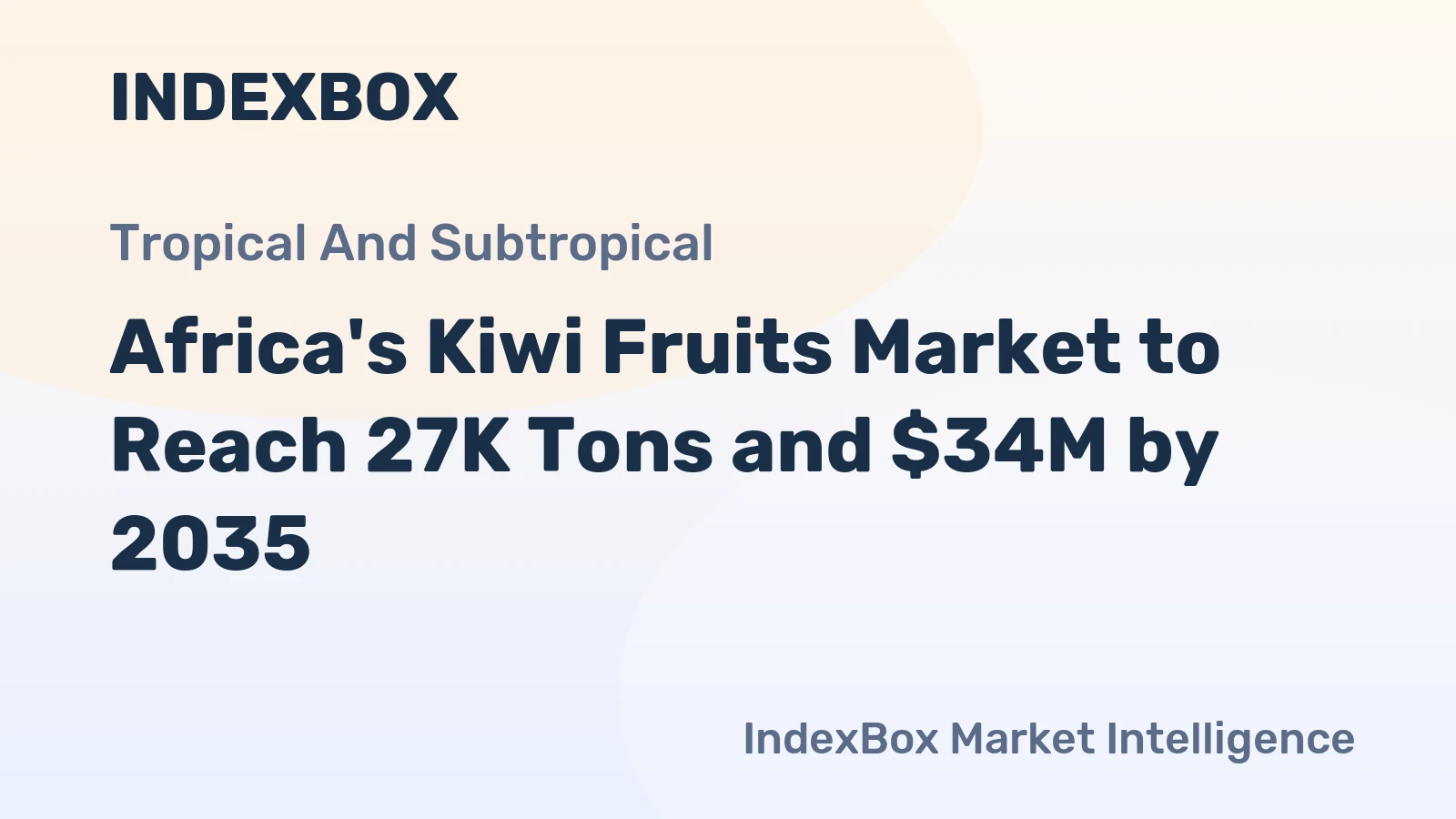 Africa's Kiwi Fruits Market to Reach 27K Tons and $34M by 2035