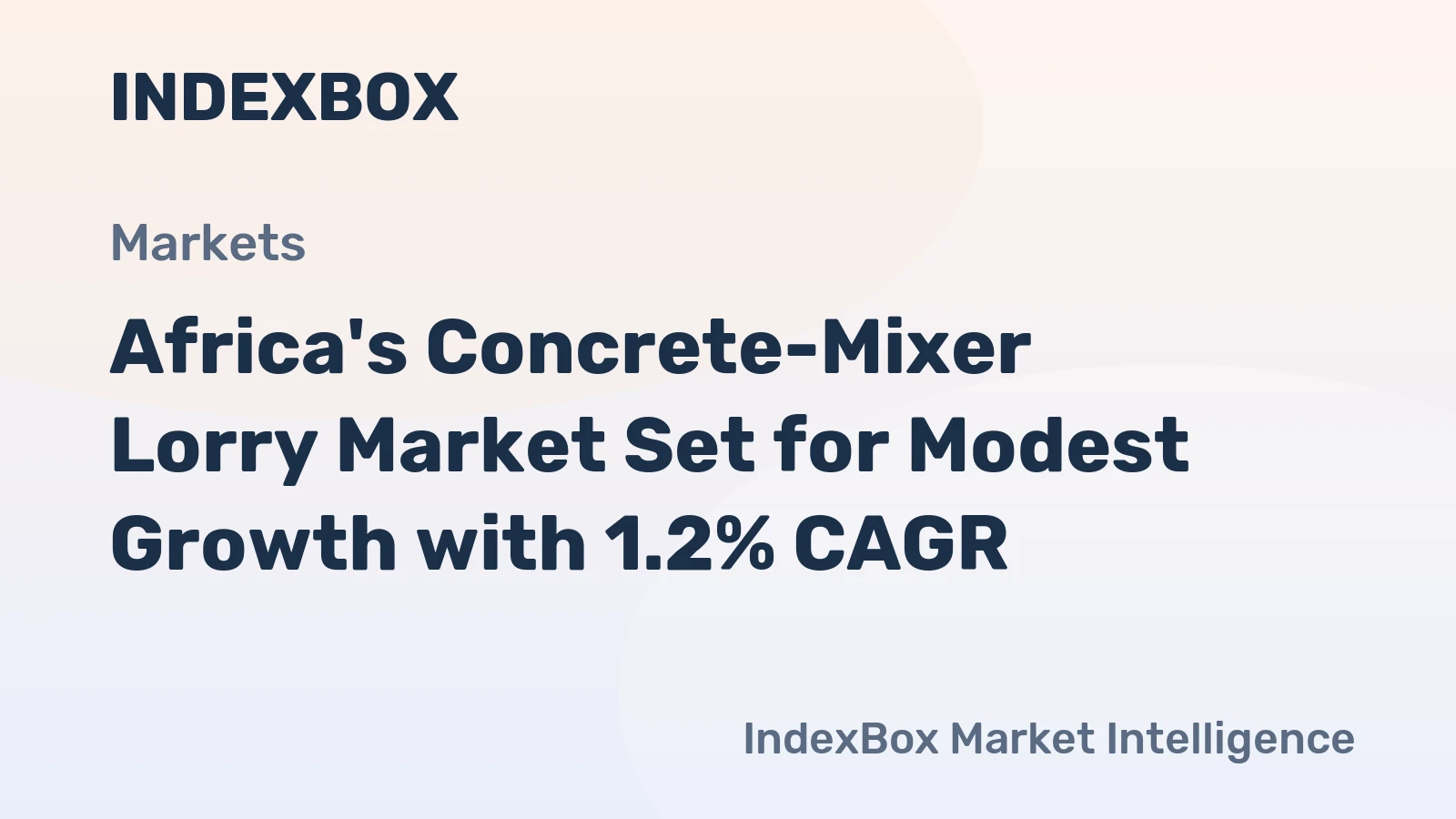 Africa's Concrete-Mixer Lorry Market Set for Modest Growth with 1.2% CAGR