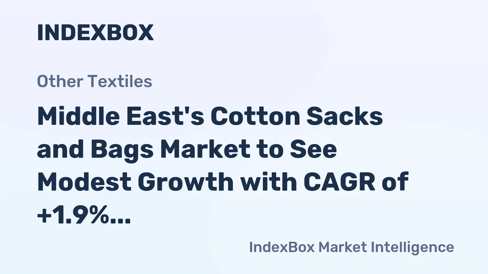 Middle East's Cotton Sacks and Bags Market to See Modest Growth with CAGR of +1.9% by 2035