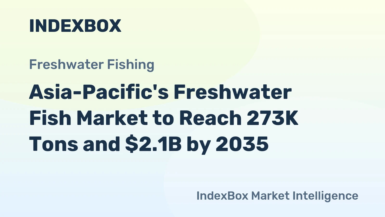 Asia-Pacific's Freshwater Fish Market to Reach 273K Tons and $2.1B by 2035