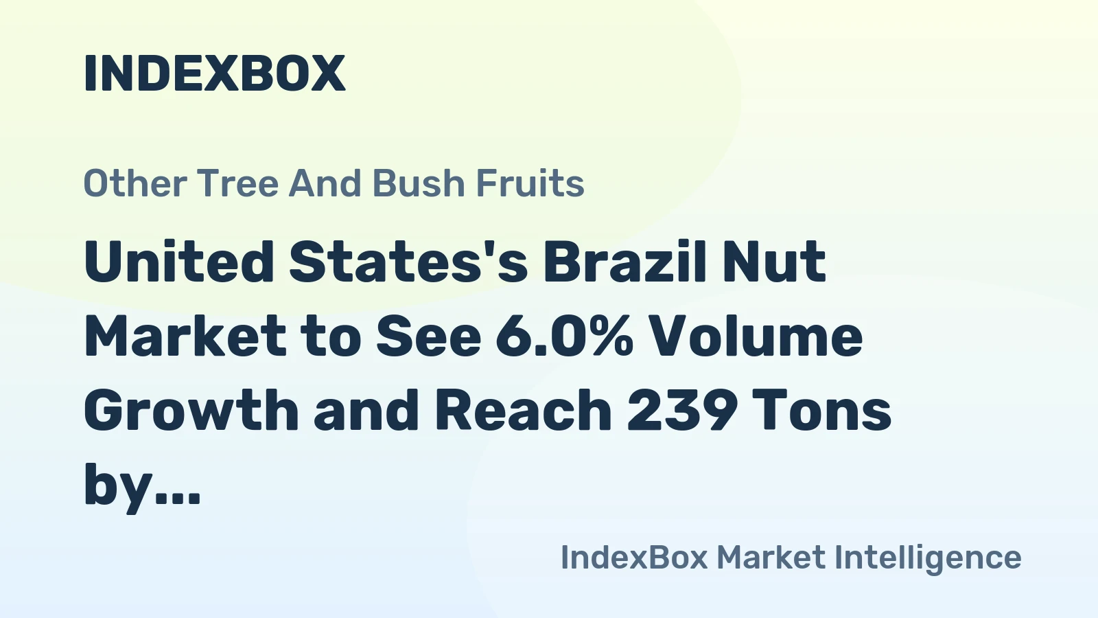 United States's Brazil Nut Market to See 6.0% Volume Growth and Reach 239 Tons by 2035, Valued at $1M