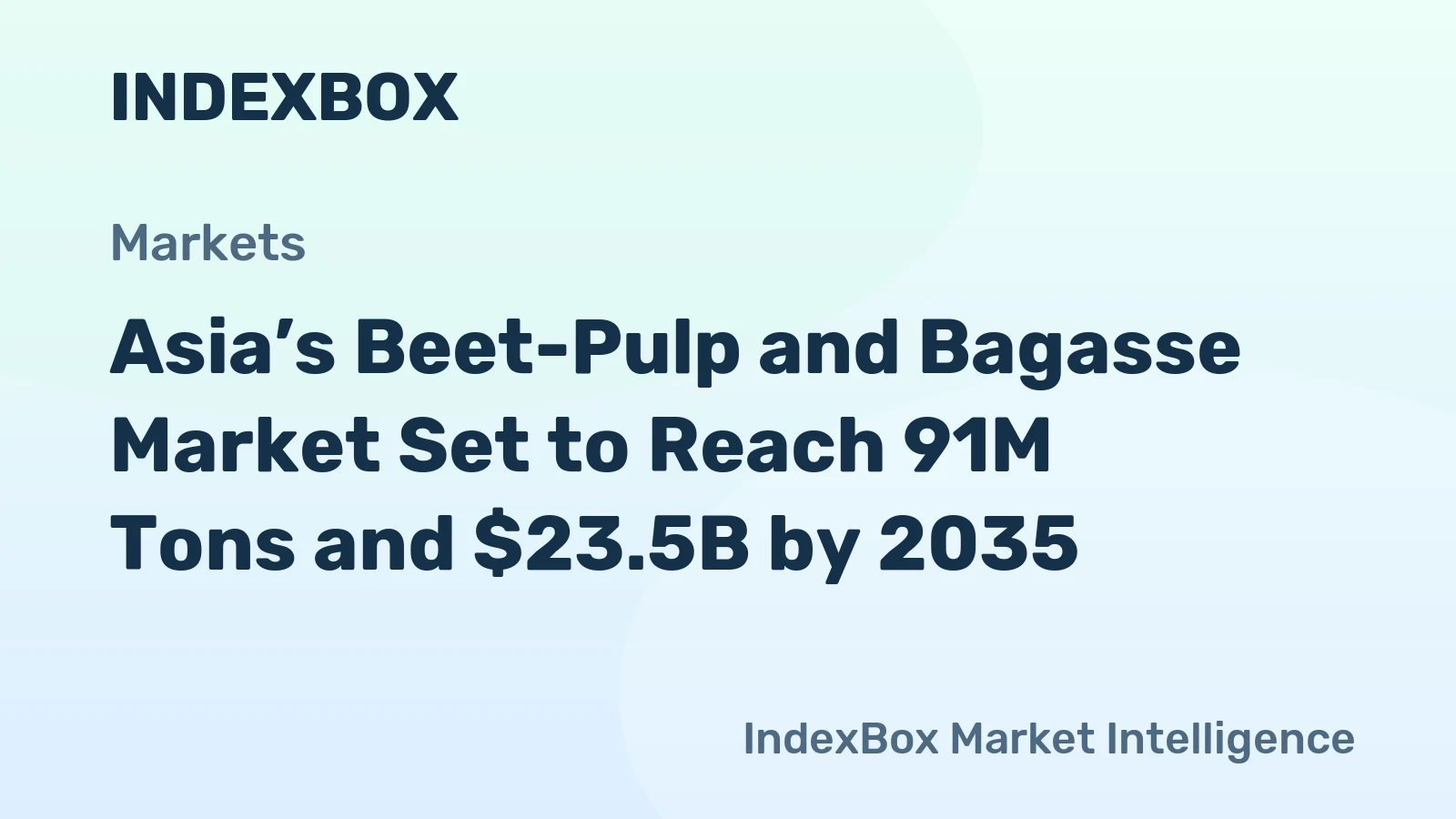 Asia’s Beet-Pulp and Bagasse Market Set to Reach 91M Tons and $23.5B by 2035
