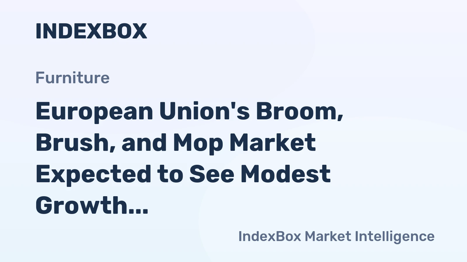 European Union's Broom, Brush, and Mop Market Expected to See Modest Growth with a CAGR of +0.8%