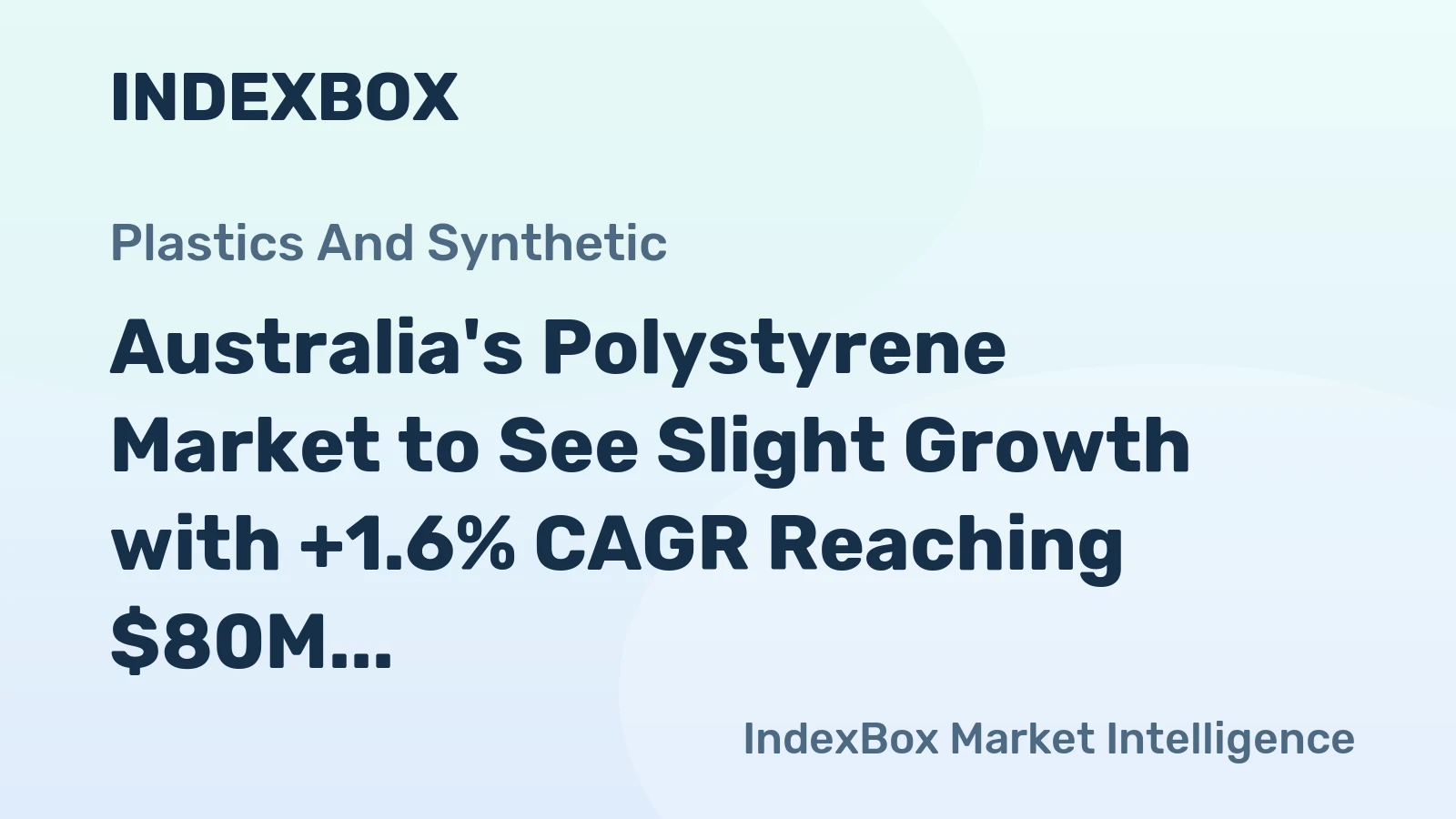 Australia's Polystyrene Market to See Slight Growth with +1.6% CAGR Reaching $80M by 2035