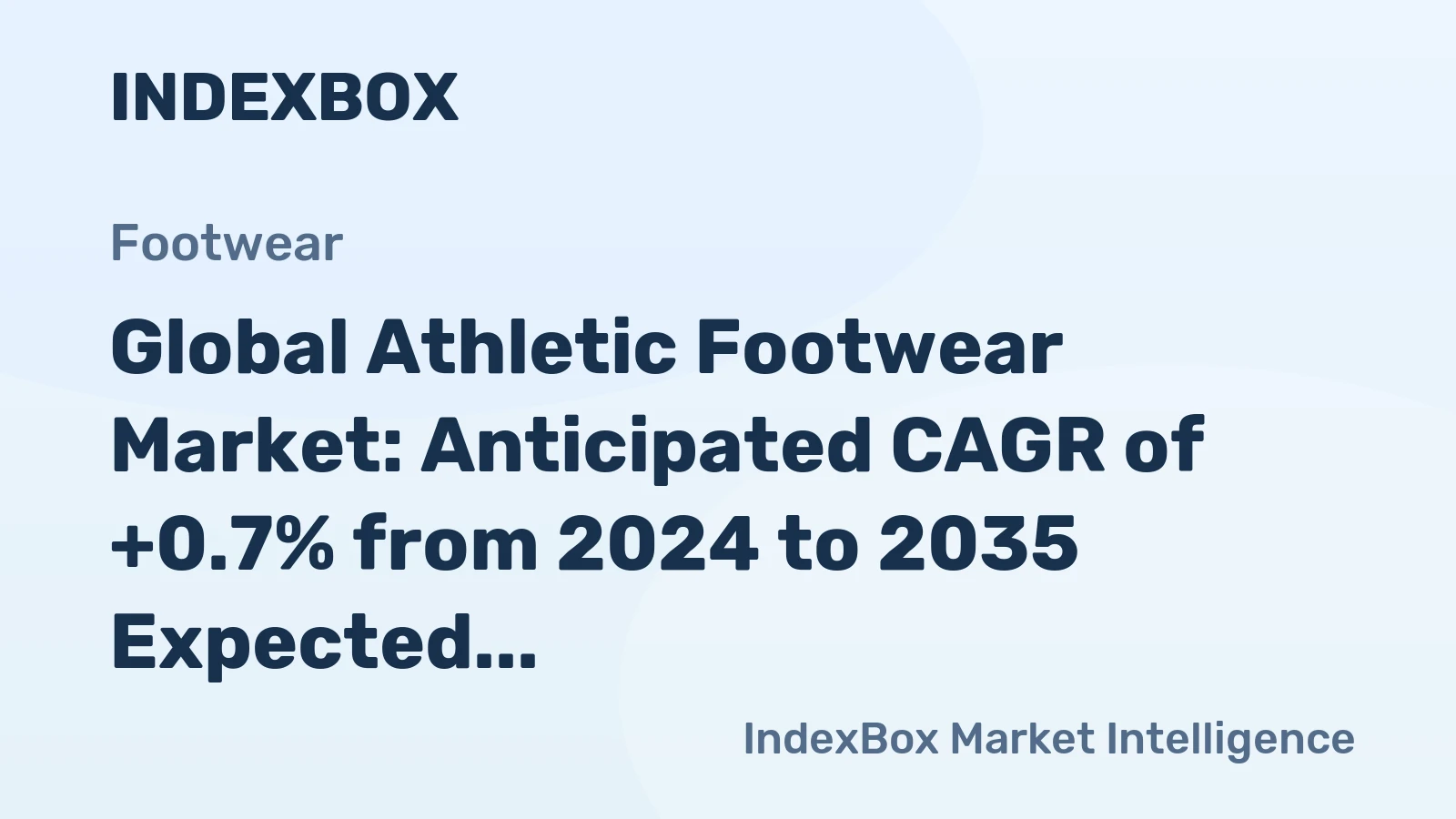 Global Athletic Footwear Market: Anticipated CAGR of +0.7% from 2024 to 2035 Expected to Drive Market Growth