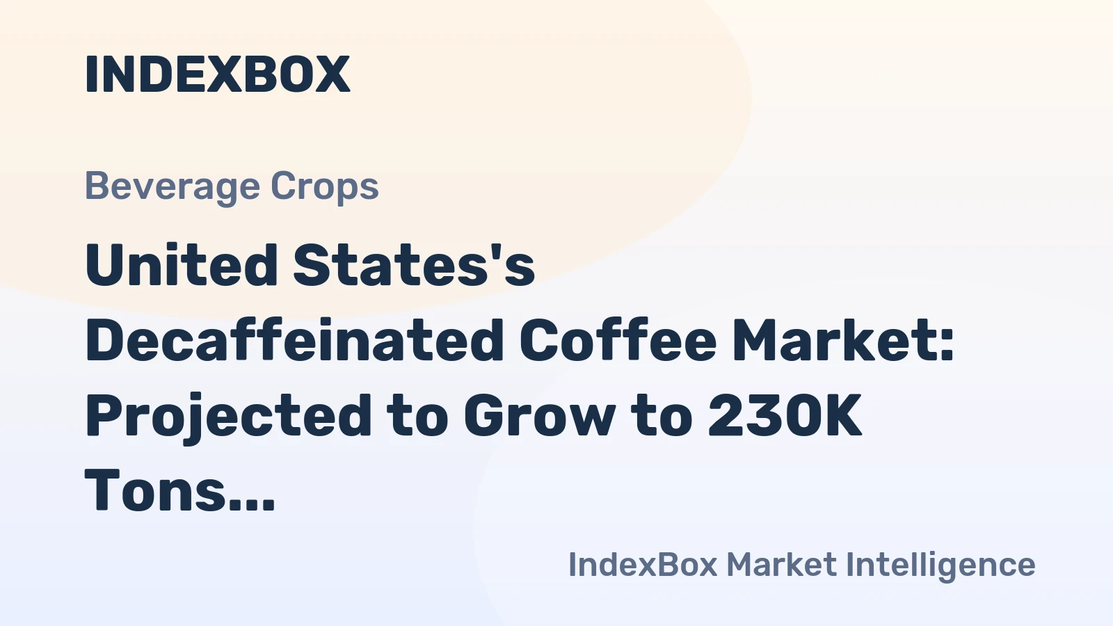 United States's Decaffeinated Coffee Market: Projected to Grow to 230K Tons and $969M by 2035