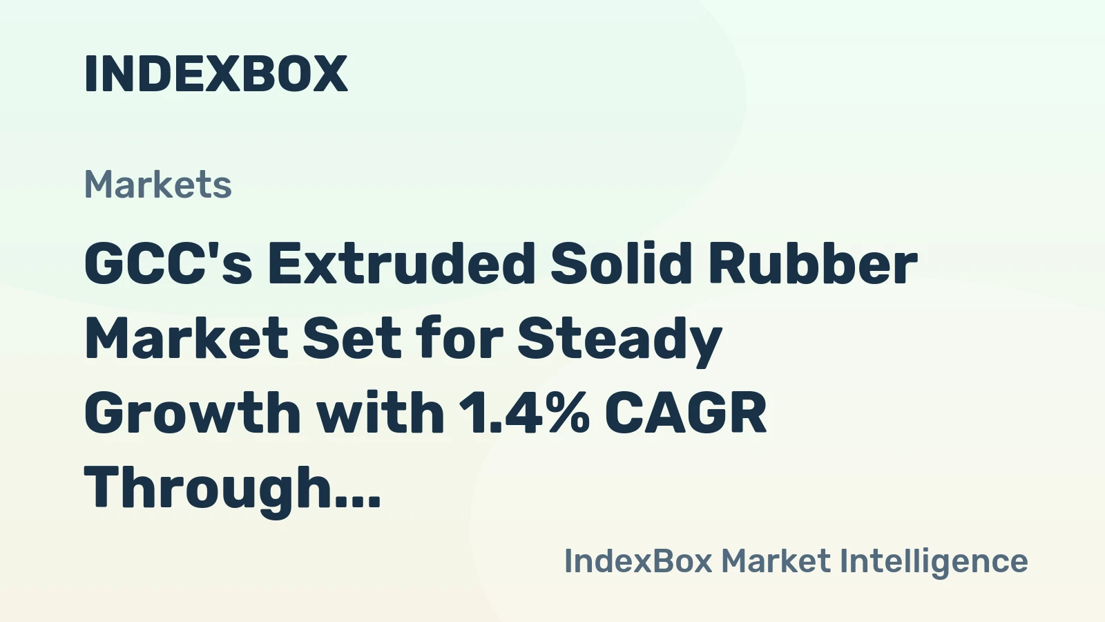 GCC's Extruded Solid Rubber Market Set for Steady Growth with 1.4% CAGR Through 2035