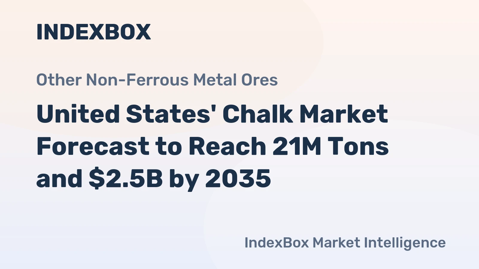 United States' Chalk Market Forecast to Reach 21M Tons and $2.5B by 2035