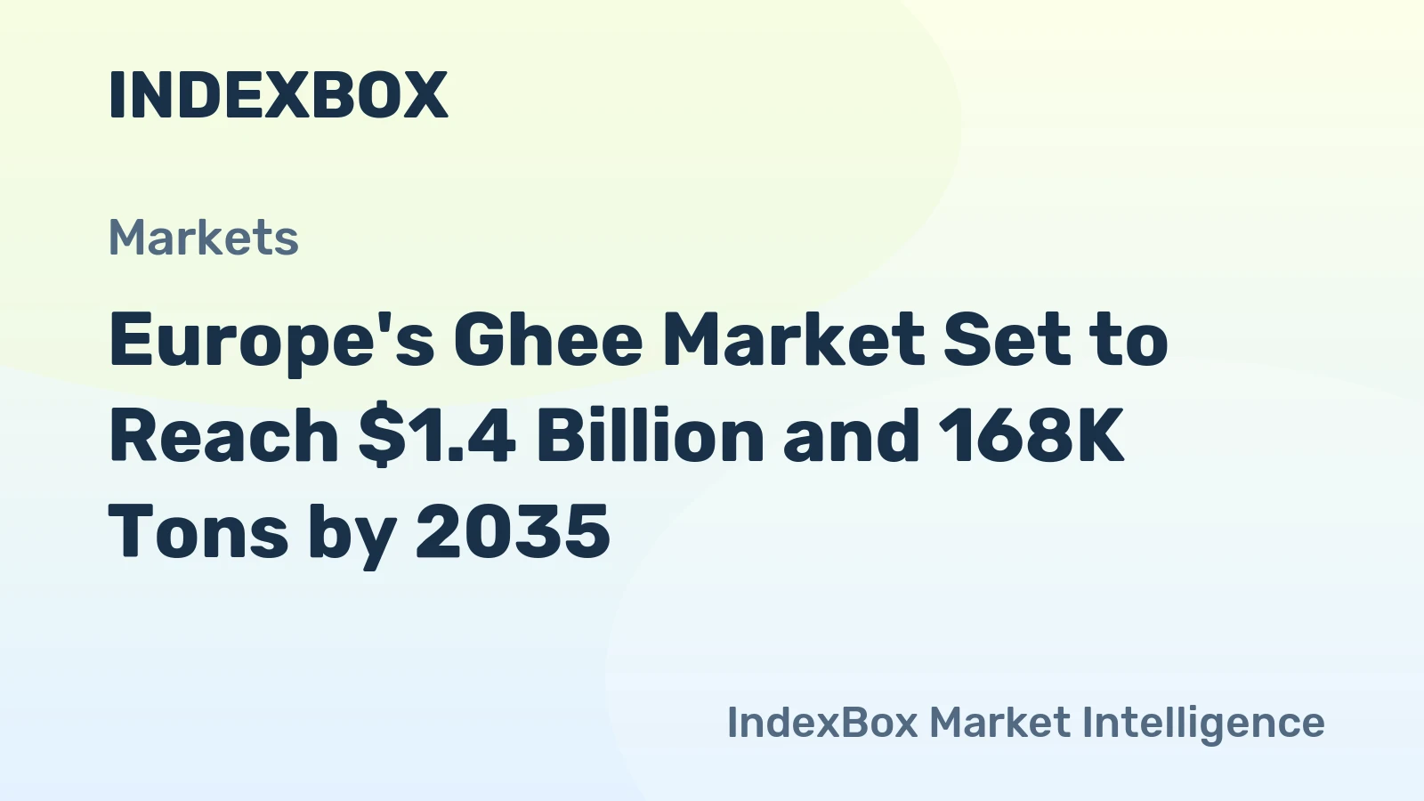 Europe's Ghee Market Set to Reach $1.4 Billion and 168K Tons by 2035