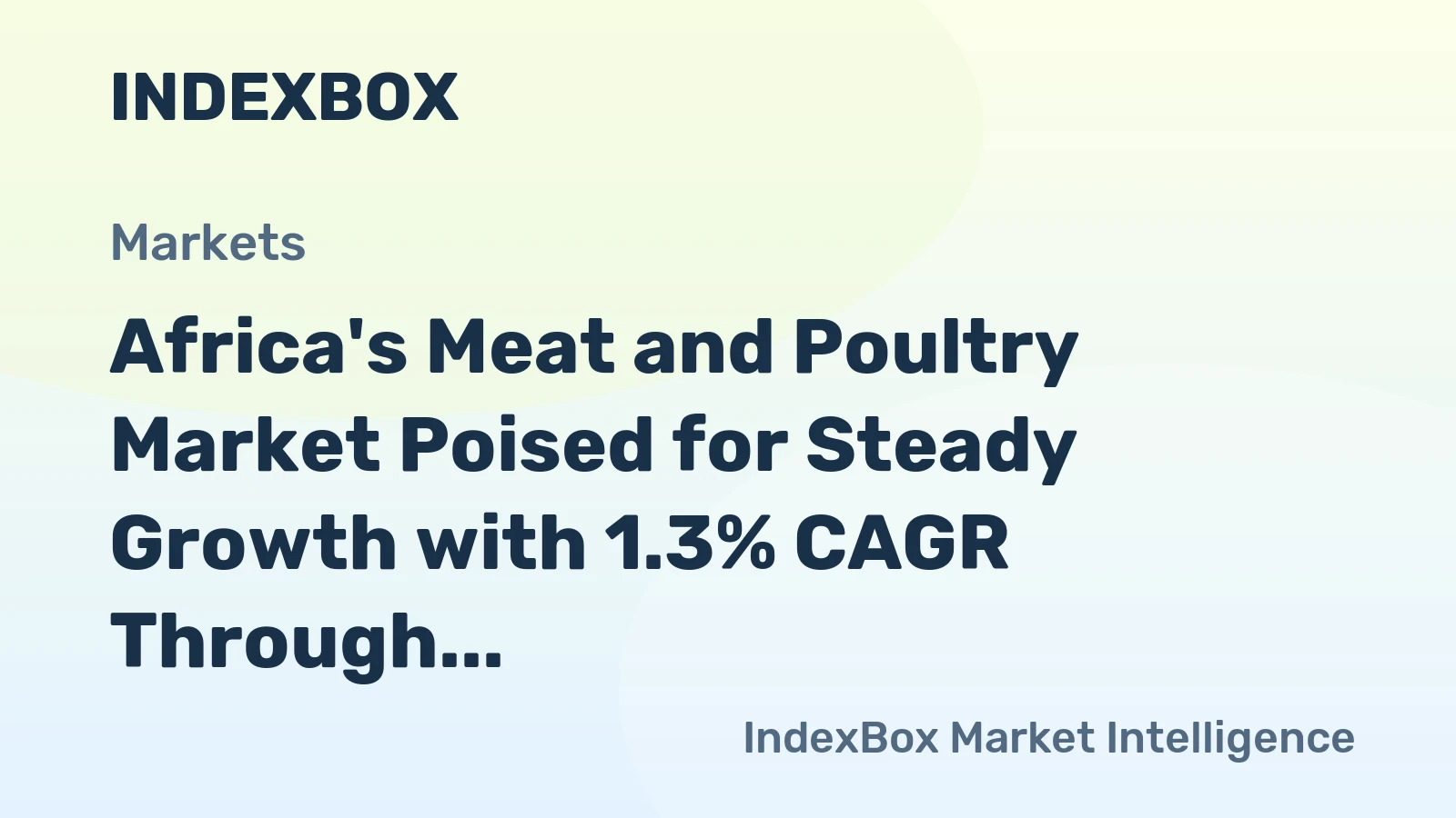 Africa's Meat and Poultry Market Poised for Steady Growth with 1.3% CAGR Through 2035