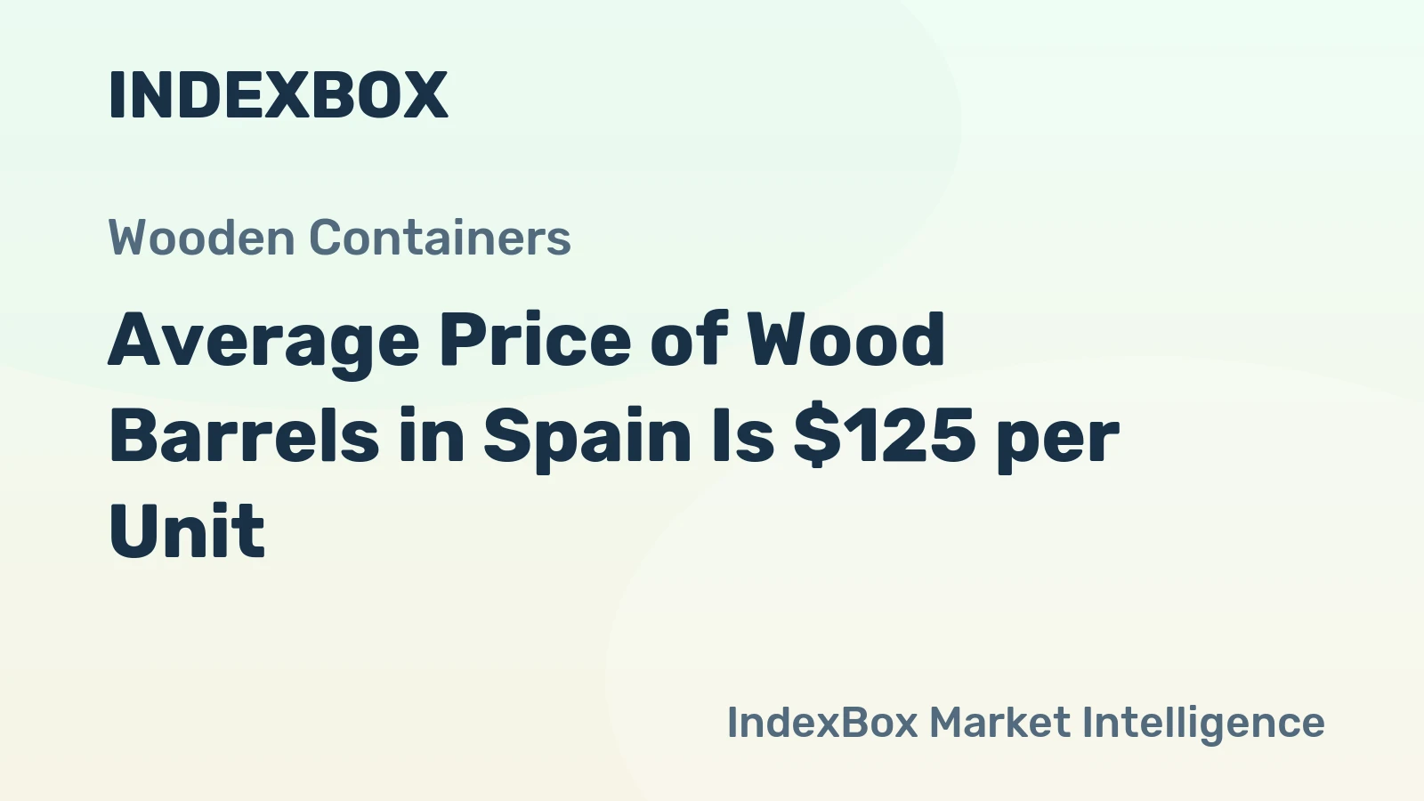 Average Price of Wood Barrels in Spain Is $125 per Unit