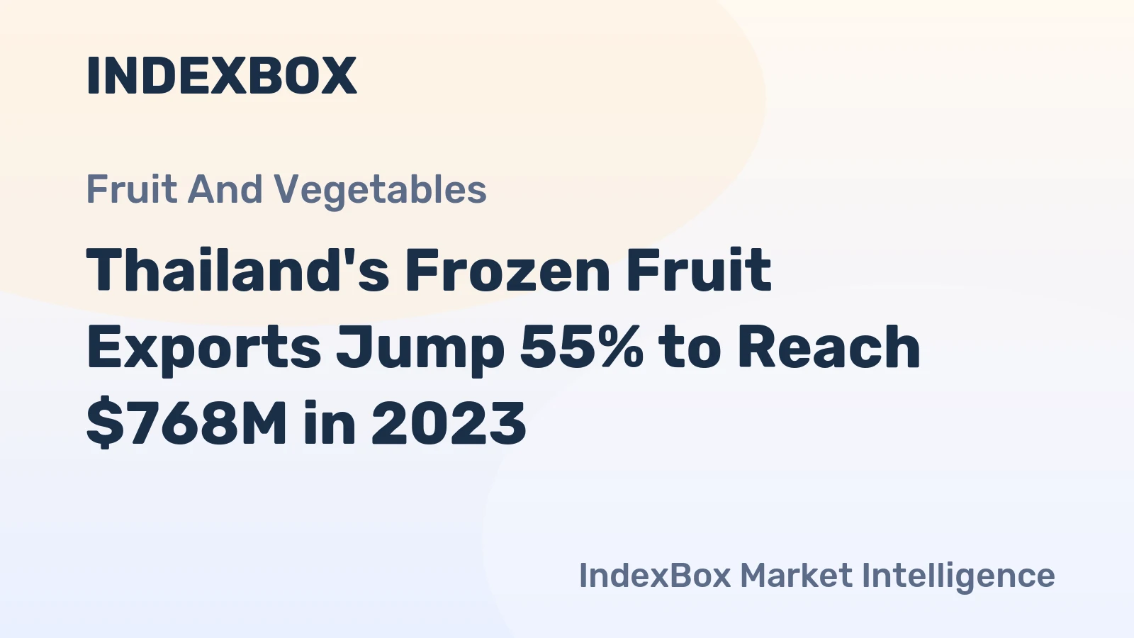 Thailand's Frozen Fruit Exports Jump 55% to Reach $768M in 2023
