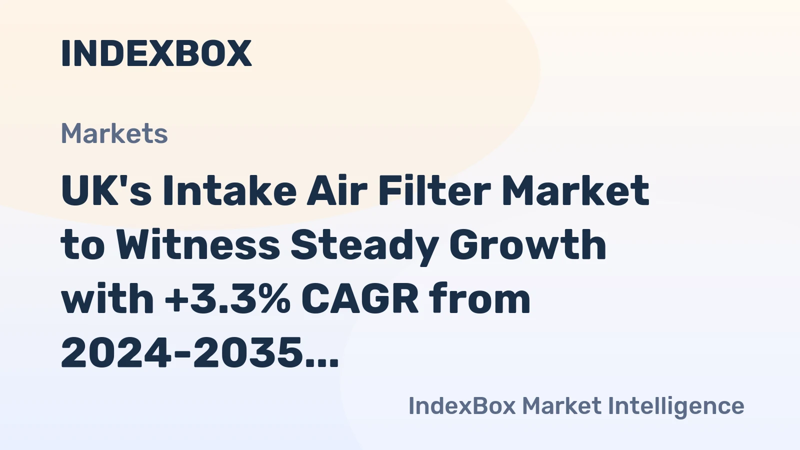 UK's Intake Air Filter Market to Witness Steady Growth with +3.3% CAGR from 2024-2035