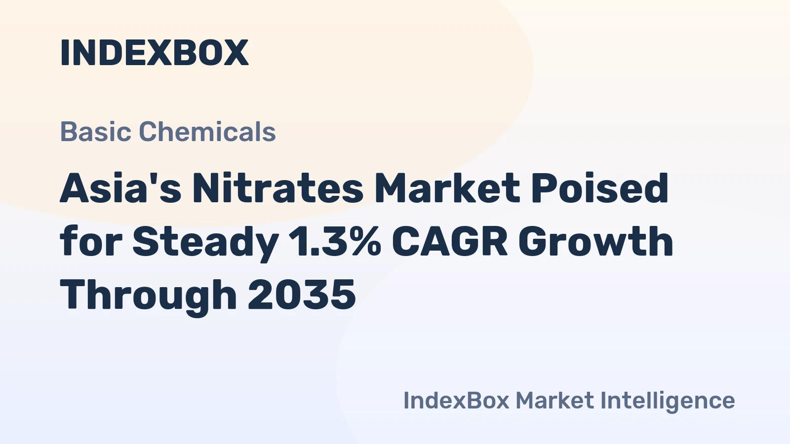 Asia's Nitrates Market Poised for Steady 1.3% CAGR Growth Through 2035