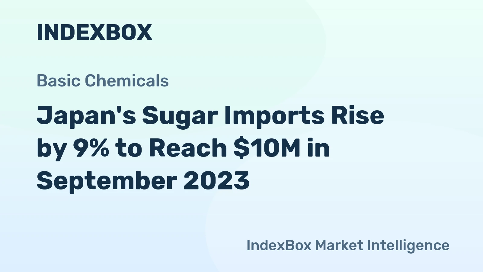 Japan's Sugar Imports Rise by 9% to Reach $10M in September 2023
