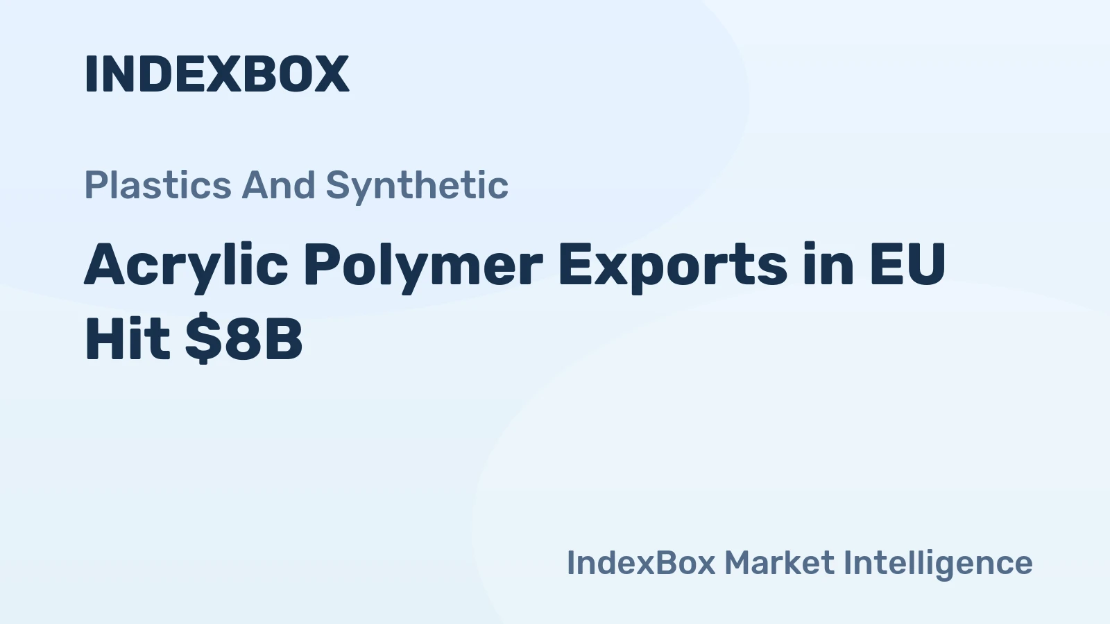 Acrylic Polymer Exports in EU Hit $8B