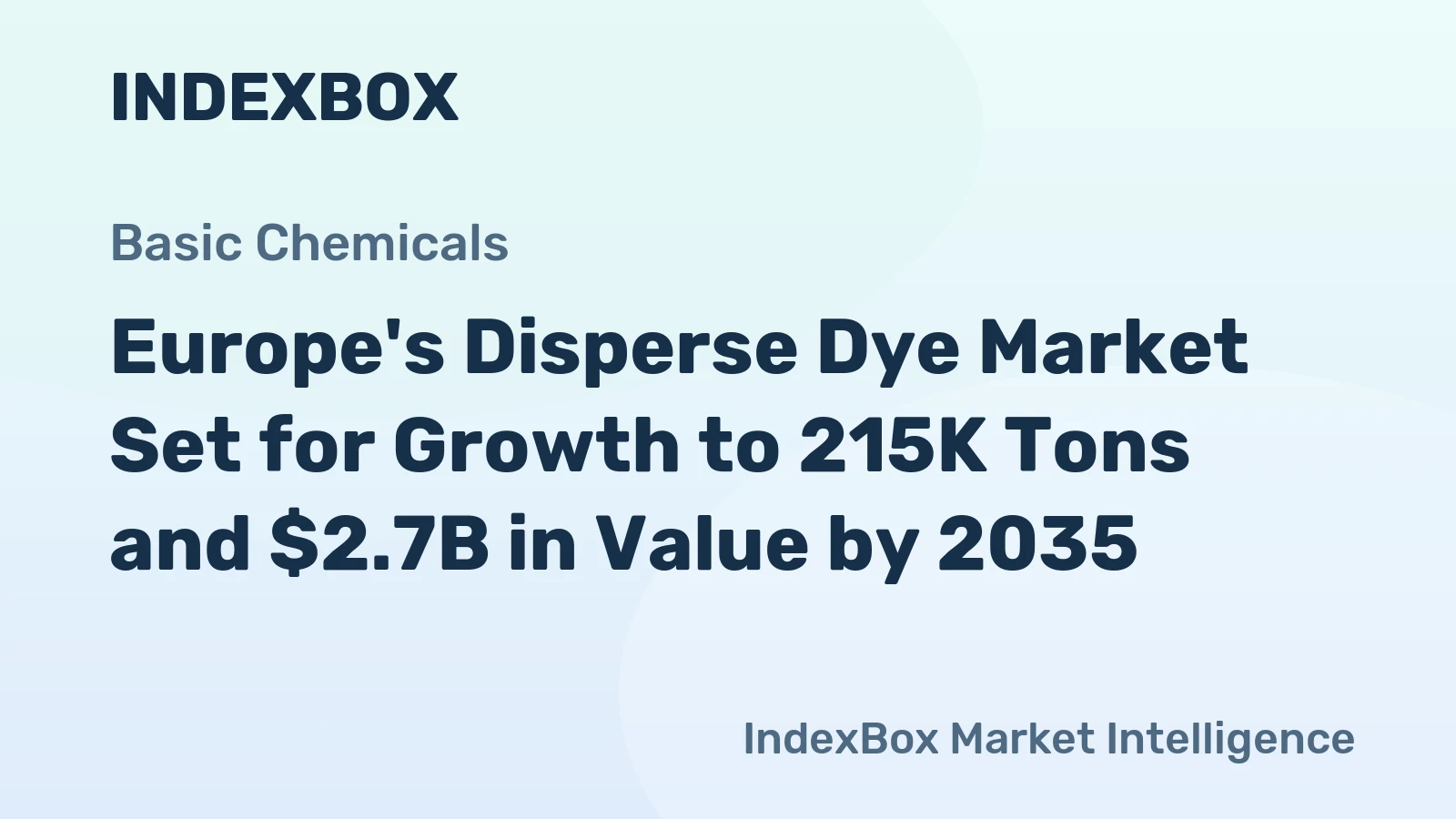 Europe's Disperse Dye Market Set for Growth to 215K Tons and $2.7B in Value by 2035