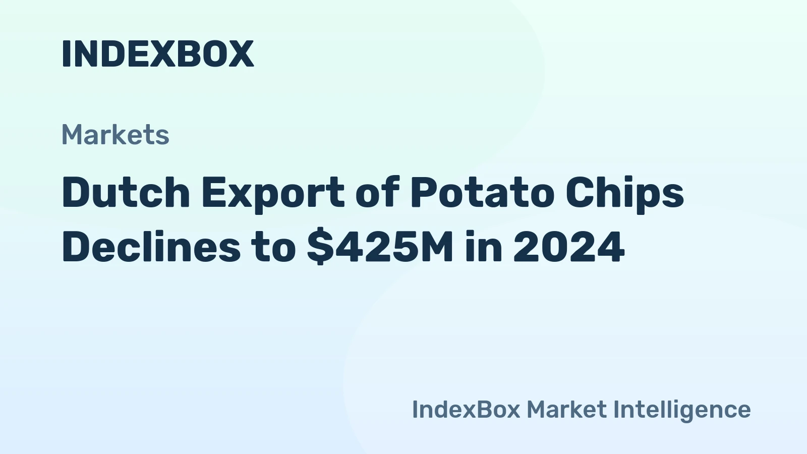 Dutch Export of Potato Chips Declines to $425M in 2024