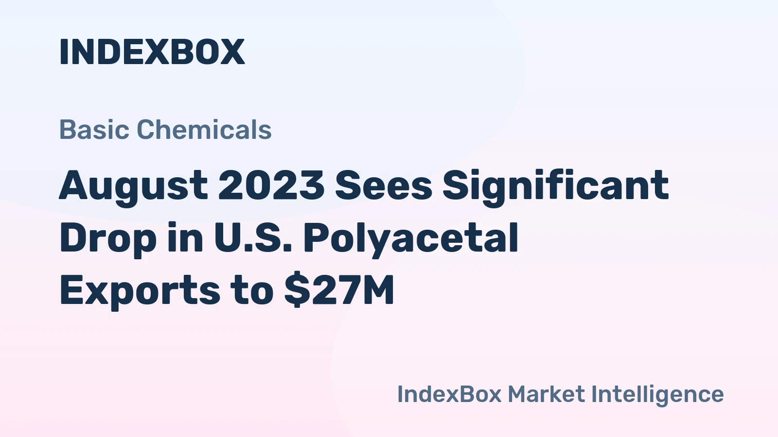 August 2023 Sees Significant Drop in U.S. Polyacetal Exports to $27M