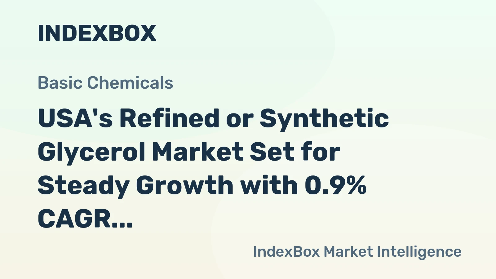 USA's Refined or Synthetic Glycerol Market Set for Steady Growth with 0.9% CAGR Through 2035