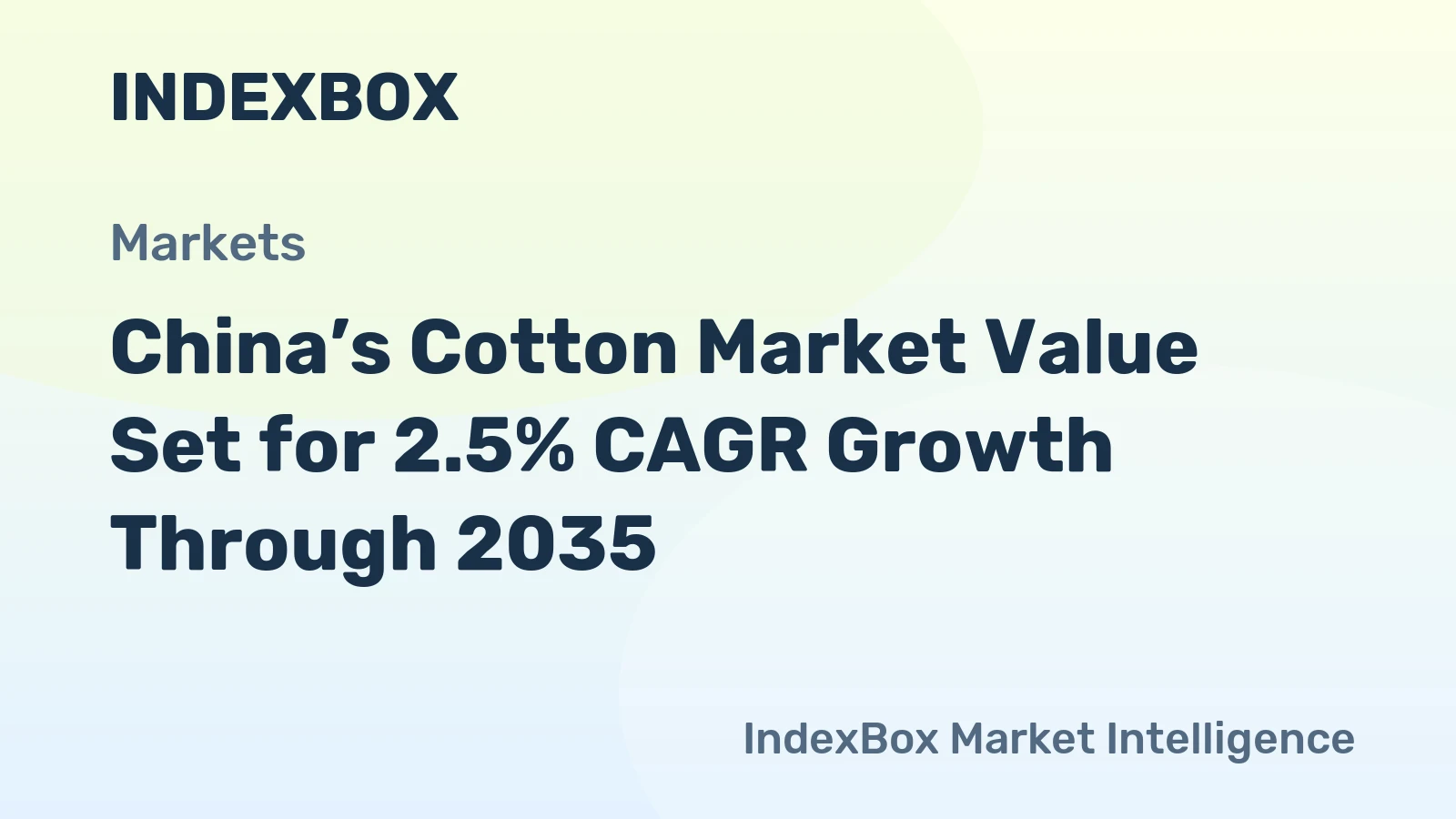 China’s Cotton Market Value Set for 2.5% CAGR Growth Through 2035