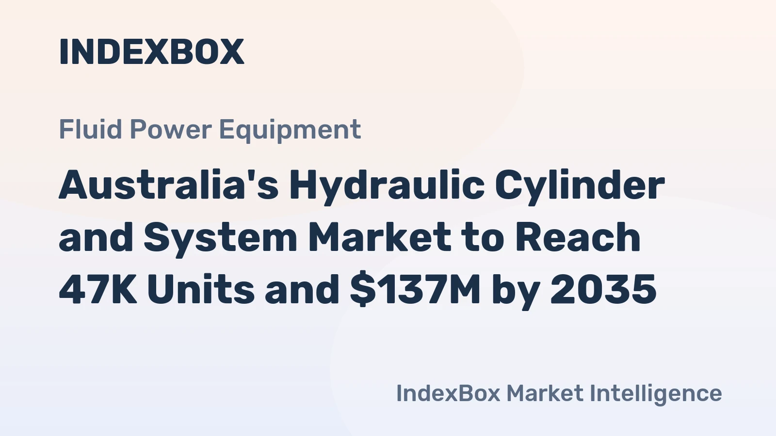Australia's Hydraulic Cylinder and System Market to Reach 47K Units and $137M by 2035
