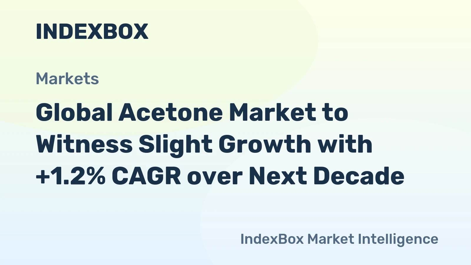 Global Acetone Market to Witness Slight Growth with +1.2% CAGR over Next Decade