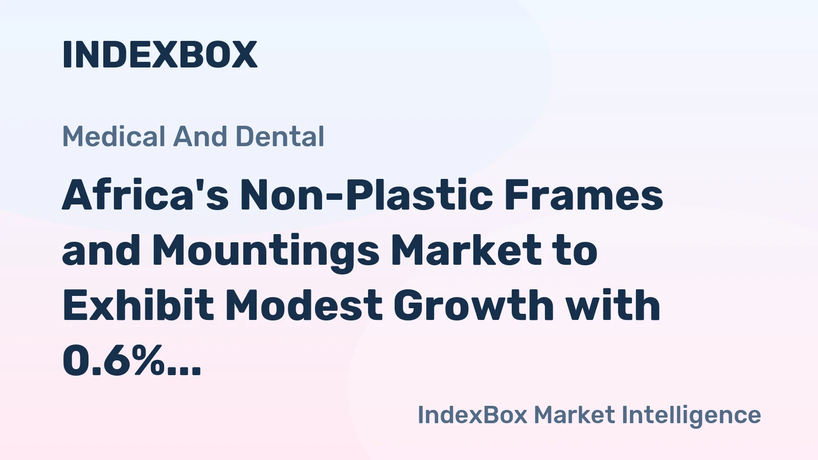 Africa's Non-Plastic Frames and Mountings Market to Exhibit Modest Growth with 0.6% CAGR from 2024 to 2035