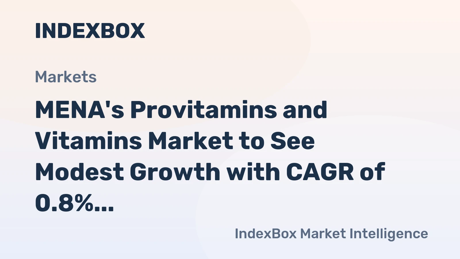 MENA's Provitamins and Vitamins Market to See Modest Growth with CAGR of 0.8% through 2035